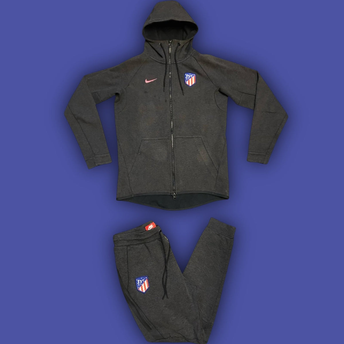 vintage Nike Athletico Madrid tech fleece tracksuit – vierdreineun